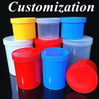 China PP Plastic Cosmetic Jar 250ml 500ml 950ml 1000ml Empty Face Cream Container with Screw Cap for sale