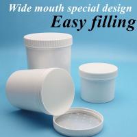China PP Plastic Cosmetic Jar 150ml 250ml 500ml 1000ml White Black Blue Screw Cap Cream Container for sale