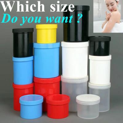 China PP Plastic Cosmetic Cream Jar 150ml 250ml 500ml 1000ml Food Grade Screw Cap White Blue Black for sale
