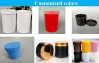 China 150ml 1000ml PP Plastic White Round Cream Jar Cosmetic Packaging with Screw Lid for sale