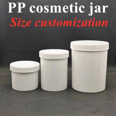 China PP Cosmetic Jar 150ml 250ml 500ml 1000ml Wide Mouth Screw Cap Ointment Container for sale