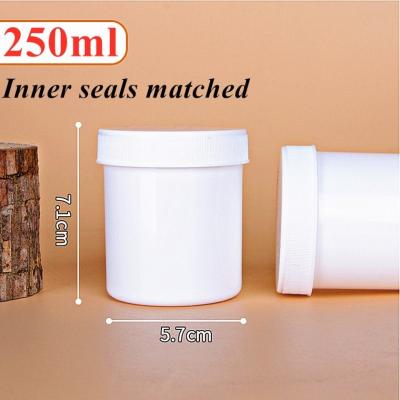 China Customizable 150ml 250ml 500ml 1000ml Round PP Plastic Cosmetic Ointment Jar with Screw Cap for sale