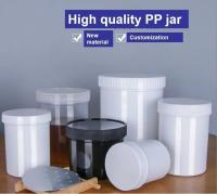 China PP Cosmetic Jar 150ml 250ml 500ml 1000ml Screw Cap White Ointment Cream Container for sale
