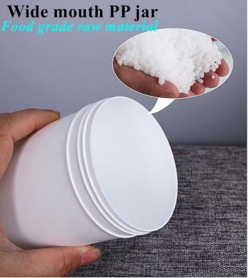 China PP Cosmetic Jar 250ml 500ml 1000ml Translucent Screw Cap Empty Cream Packaging for Facial Cream for sale