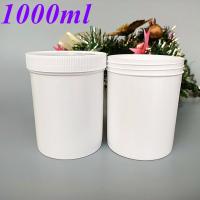China PP Plastic Cosmetic Jar 150ml to 1000ml Wide Mouth Screw Cap Container for Cream Hair Wax for sale