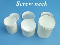China 150ml 500ml Refillable PP Cosmetic Jar White Face Cream Container Plastic Packaging for sale
