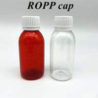 China 120ml Amber PET Cough Syrup Bottle DIN28 Screw Cap Liquid Medicine Container for sale