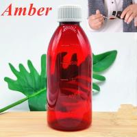 China Empty PET Amber Syrup Bottle 100ml 120ml 150ml Tamper Proof Cap Pharmaceutical Oral Liquid for sale
