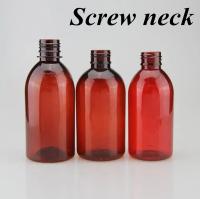 China Amber Round PET Pharmaceutical Syrup Bottle 100ml 120ml 150ml 200ml with PP Screw Cap for sale