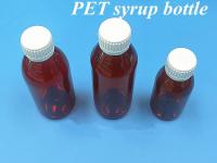 China Pharmaceutical 100ml 150ml Empty Amber PET Plastic Syrup Bottle with ROPP Cap for sale