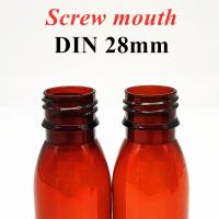 China 100ml 150ml Brown PET Plastic Medicine Bottle Empty Round Oral Liquid Syrup Bottle for sale