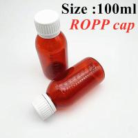 China 100ml 120ml 150ml PET Medicine Plastic Bottle Cough Syrup Liquid Round Bottle with Screw Cap for sale
