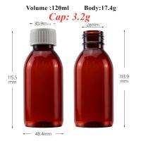 China Suspension Powder Plastic Syrup Bottle 3oz 4oz Small Plastic Syrup Bottles for sale