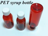 China 100ml 120ml 150ml PET Amber Empty Cough Syrup Bottle with ROPP Cap for Oral Liquid for sale
