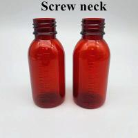 China 100ml 120ml 150ml PET Amber Empty Cough Syrup Bottle with ROPP Cap for Oral Liquid for sale