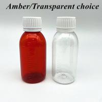 China 150ml Plastic Syrup Bottle Tamper Proof Cough Syrup Brown Bottle for sale