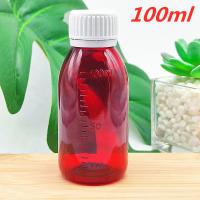 China 100ml 150ml Amber PET Oral Liquid Syrup Bottle Pharmaceutical Cough Medicine Bottle for sale