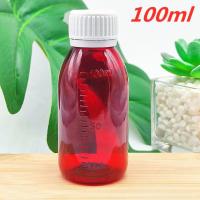 China 100ml 120ml 150ml Amber PET Cough Syrup Bottle with CRC Child Resistant Cap for Oral Liquid Suspension for sale