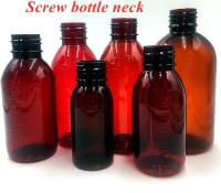China 100ml 120ml 150ml PET Amber Round Cough Syrup Bottle Plastic Liquid Medicine Bottle for sale