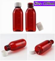 China 100ml 150ml PET Amber Syrup Bottle with Thread Mouth for Oral Liquid Suspension for sale