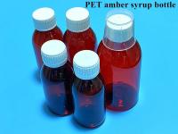 China Amber PET Cough Syrup Bottle 100ml 120ml 150ml with ROPP Cap for Liquid Medicine for sale