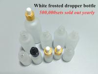 China 10ml 20ml 30ml 50ml White Frosted Glass Essential Oil Bottle with Dropper for Serum Cosmetic Use for sale