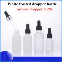 China 5ml-50ml Frosted Glass Dropper Bottle Essential Oil Serum Bottle 18mm Neck for sale