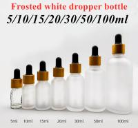 China Frosted Glass Dropper Bottles 10ml 20ml 30ml Essential Oil with Hot Stamping for sale