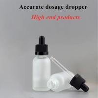 China White Frosted Black Glass Dropper Bottle 10ml 20ml 30ml 50ml 100ml for Essential Oils for sale