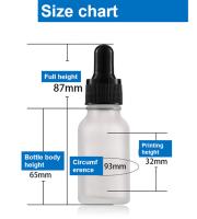 China White Frosted Black Glass Dropper Bottle 10ml 20ml 30ml 50ml 100ml for Essential Oils for sale