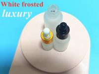 China White Frosted Black Glass Dropper Bottle 10ml 20ml 30ml 50ml 100ml for Essential Oils for sale