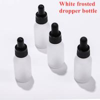 China Opal White Frosted Glass Dropper Bottle 10ml 20ml 30ml 50ml 100ml for Essential Oil for sale