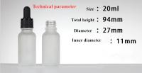 China Opal White Frosted Glass Dropper Bottle 10ml 20ml 30ml 50ml 100ml for Essential Oil for sale
