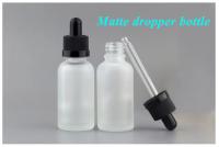 China Frosted White Glass Essential Oil Bottle 10ml 30ml 50ml with Glass Pipette for sale