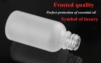 China White Frosted Glass Dropper Bottle 10ml 30ml 50ml for Essential Oil Cosmetic Packaging for sale