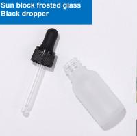 China White Frosted Glass Dropper Bottle 10ml 30ml 50ml Empty Essential Oil Serum Bottle with Pipette for sale