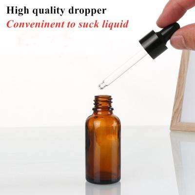 China Amber Glass Serum Dropper Bottle 30ml 50ml 60ml Luxury Essential Oil Cosmetic Packaging for sale