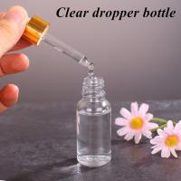 China Clear Glass Dropper Bottle 10ml 20ml 50ml 100ml for Serum Essential Oil Skincare Packaging for sale