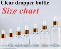 China Clear Glass Dropper Bottle 10ml 20ml 50ml 100ml for Serum Essential Oil Skincare Packaging for sale