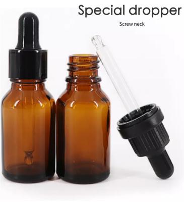 China Amber Glass Essential Oil Dropper Bottle 10ml 30ml 50ml with Child Resistant Cap for sale