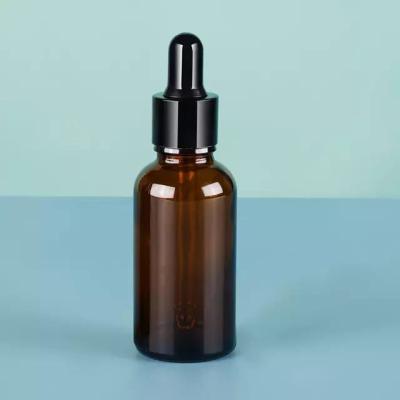 China Customized Amber Glass Dropper Bottles 10ml 20ml 30ml 50ml 60ml for Essential Oil Serum Skincare for sale