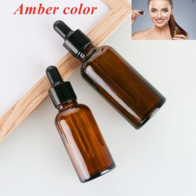 China Empty Round Glass Dropper Bottle 10ml 20ml 30ml 50ml 100ml for Essential Oil Cosmetics for sale