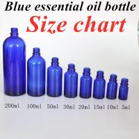 China 20ml 30ml 50ml Cobalt Blue Glass Dropper Bottle with Screw Cap for Essential Oil Serum for sale