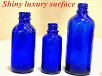 China 20ml 30ml 50ml Cobalt Blue Glass Dropper Bottle with Screw Cap for Essential Oil Serum for sale