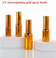 China 30ml 50ml Essential Oil Glass Dropper Bottle with Electroplating Gold Spray Head for sale