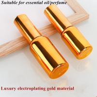 China 30ml 50ml Essential Oil Glass Dropper Bottle with Electroplating Gold Spray Head for sale