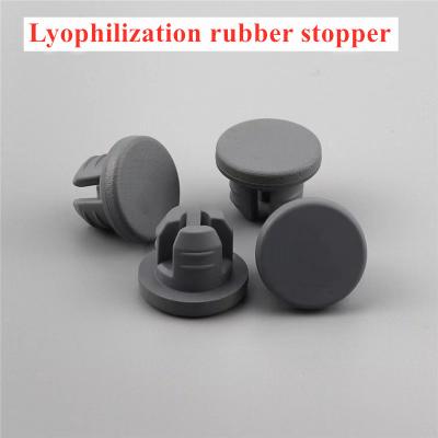 China Grey Butyl Rubber Stopper 28mm for Injection Vial Pharmaceutical Grade Latex Free for sale