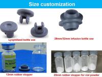 China Grey Butyl Rubber Stopper 28mm for Injection Vial Pharmaceutical Grade Latex Free for sale