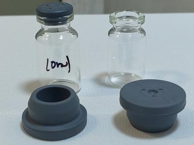China Grey Butyl Medical Rubber Stopper 13mm 32mm for Injection Glass Vials Infusion Bottle for sale