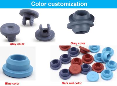 China Pharmaceutical Bromobutyl Rubber Stopper 13mm 20mm 28mm for Glass Vials OEM Custom Colors for sale
